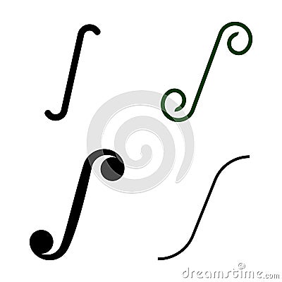 Mathematics Integral Symbol Icon Stock Illustration | CartoonDealer.com ...