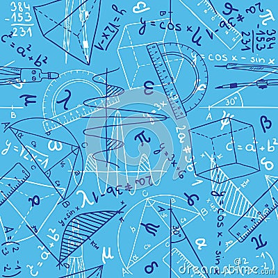 Mathematics Seamless Pattern Royalty Free Stock Image - Image: 28820126
