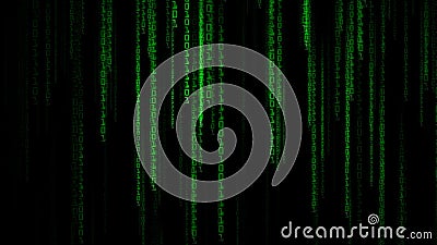 Matrix Binary Rain stock video footage. Video of matrix - 35367971