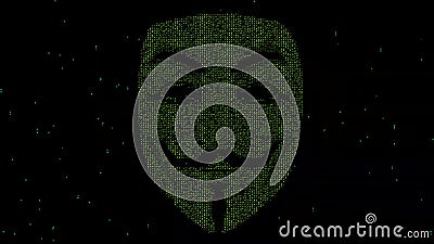 Matrix Code in the Shape of Hacker Stock Video - Video of danger ...