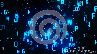 Matrix Digital Alphabets 2 Loopable Background Stock Footage - Video of ...