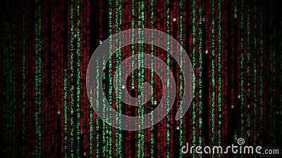 Matrix Dropping Code. Digital Binary Data, Streaming Code Zoom Background Digital Binary Data ...