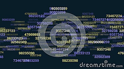 Matrix Neon Binary Code from Numbers in Dark Space Stock Footage ...