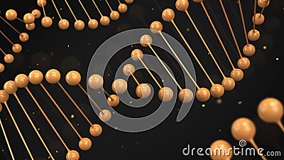 Matt Orange Model Of DNA Strand On Black Background Stock Video - Video ...