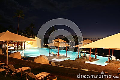 Maui Infinity Pool At Night Stock Photography | CartoonDealer.com #22725026