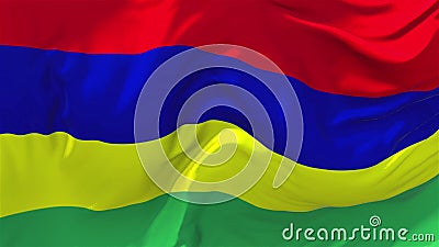 Mauritius Flag Waving in Wind Continuous Seamless Loop Background ...
