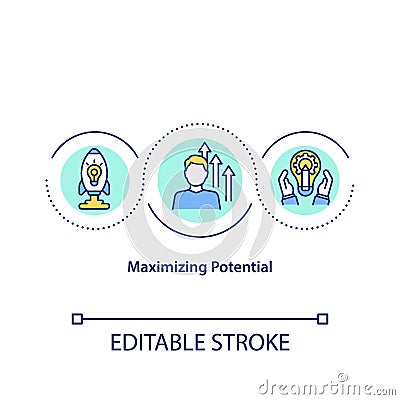 Maximizing Potential Concept Icon Vector Illustration | CartoonDealer ...