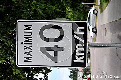 Maximum 40 Km/hr Sign Royalty-Free Stock Photography | CartoonDealer ...