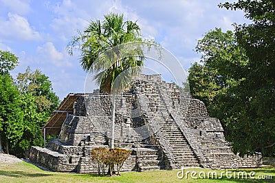 Chacchoben Mayan Temple, Costa Maya, Mexico Royalty Free Stock Images ...