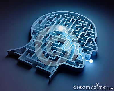Maze Inside A Head Royalty-Free Stock Photo | CartoonDealer.com #70704903