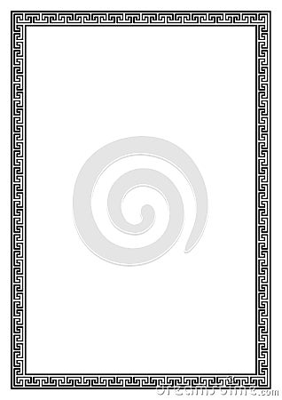 Maze Photo Frame With Meander Look On A Isolated White Background ...