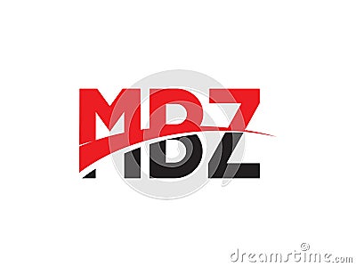 MBZ Letter Initial Logo Design Vector Illustration | CartoonDealer.com ...
