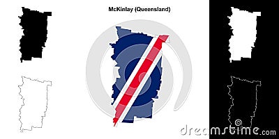 McKinlay Outline Map Cartoon Vector | CartoonDealer.com #334796355