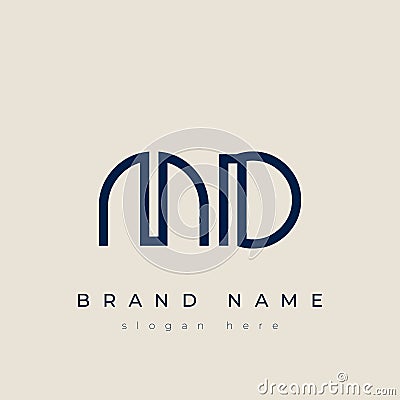 MD Alphabet Letter Icon Logo Vector Illustration | CartoonDealer.com ...