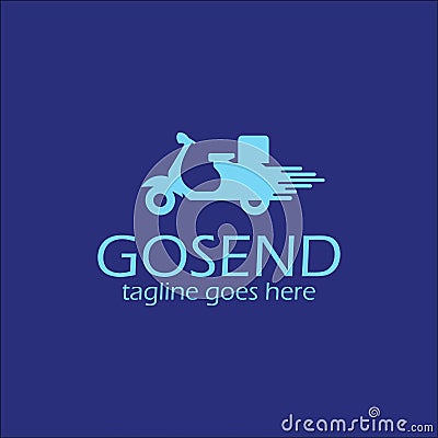 Go Send Logo Design Template Cartoon Vector | CartoonDealer.com #235411315