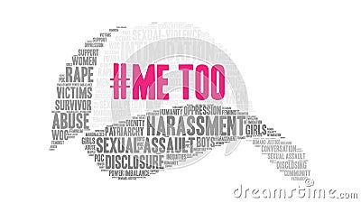Me Too Word Cloud stock footage. Video of harassment - 116871760