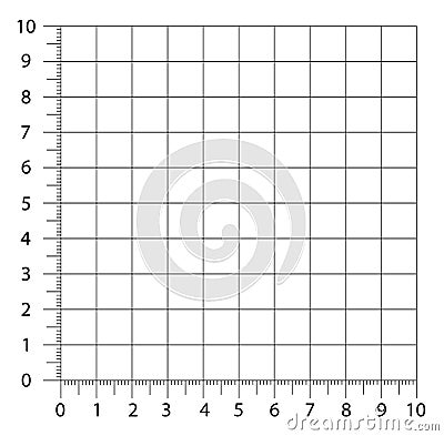 Measured Grid. Graph Plotting Grid. Corner Ruler With Sets Of ...