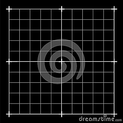 Measured Grid. Graph Plotting Grid. Corner Ruler With Measurement ...