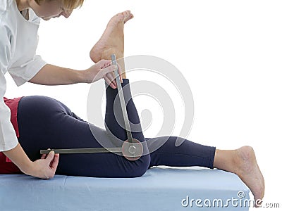 Measurement Of Knee Joint Flexion Stock Images - Image: 36555524