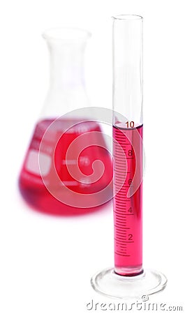 Measuring Cylinder With Conical Flask Royalty-Free Stock Image ...