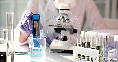 Measuring Hardness of Water in Flask Using TDS Meter Stock Video ...