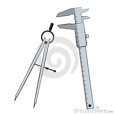 Measuring Tools For Precise Drawings Cartoon Vector | CartoonDealer.com ...