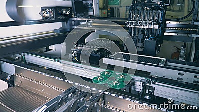 Mechanical Device is Moving Rapidly while Assembling Circuits Stock ...