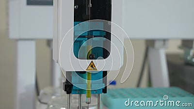 Mechanical Dropper in the Laboratory. Modern Medical Equipment Stock ...