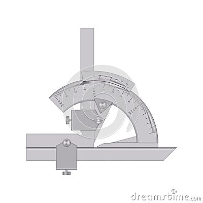 Mechanical Goniometer With Vernier Tool. Vector Illustration ...
