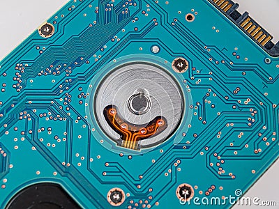 Mechanical Movable Hard Disk, With Magnetic Head In Disassembled State ...