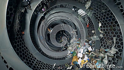 Mechanical Sorting of Trash, Slow Motion. Stock Footage - Video of ...
