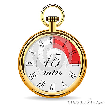 Mechanical Watch Timer 15 Minutes Cartoon Vector | CartoonDealer.com ...