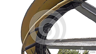 Mechanism cable funicular stock footage. Video of wheel - 65384798