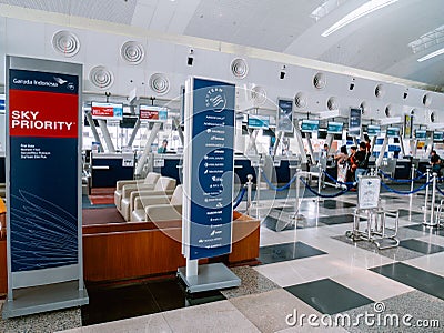 Sky Priority Check-In Counter By Skyteam In Airport Editorial Photo ...