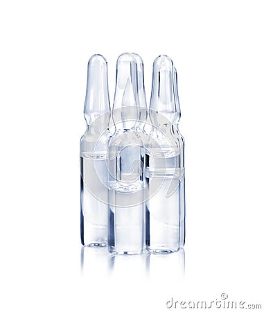 Medical Ampule With Solution Isolated On White Background Stock ...