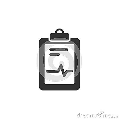 Medical Chart Icon On A White Background. Cardiogram Report. Heart ...