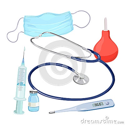 Medical Devices, Doctors Instruments Cartoon Vector | CartoonDealer.com ...