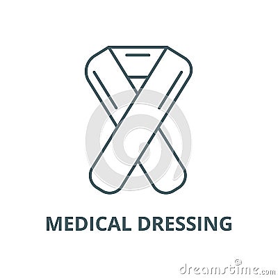 Medical Dressing Vector Line Icon, Linear Concept, Outline Sign, Symbol ...