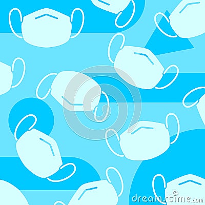 Medical Earloop Face Mask Pattern Vector Design | CartoonDealer.com ...