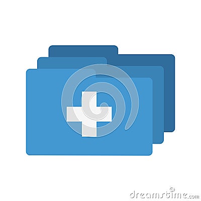 Medical File Folder Icon. Patient Disease History Vector Illustration ...