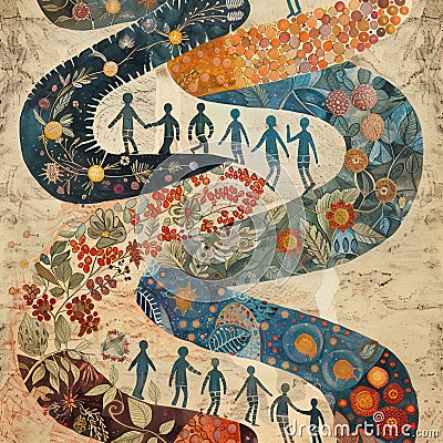 A Medical Illustration Of Genetic Inheritance Showing How Traits Are ...