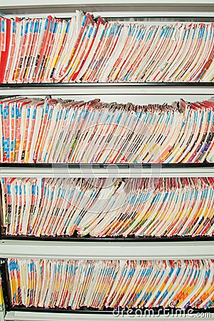 File Folders with Numerical Label Stock Photo - Image of books, number ...