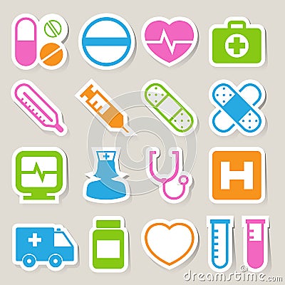 Realistic Medical Icons stock vector. Illustration of hospital - 39802835