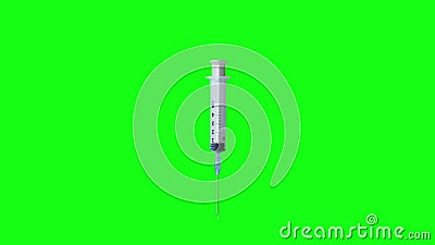 Medical Syringe on the Green Screen Stock Video - Video of chemistry ...