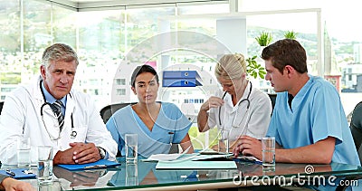 Medical Team Working Together during Meeting Stock Video - Video of ...