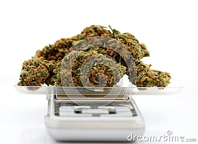 Medicinal Marijuana On A Scale Stock Photography | CartoonDealer.com ...