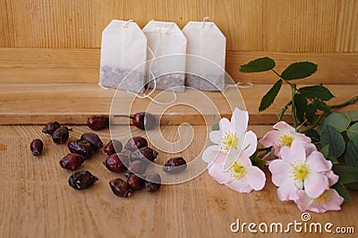 Medicinal Plants - Eglantine Stock Photo - Image: 69588559
