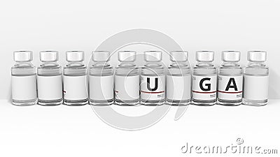 Medicine Vials Compose ANTIFUNGAL Text, Conceptual 3d Animation Stock ...