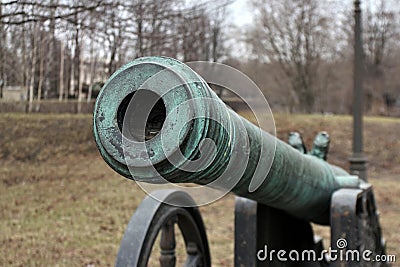 Medieval Bronze Cannon Front View Royalty-Free Stock Photography ...
