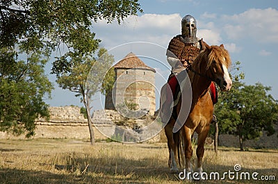 Medieval European Knight In The Castle Royalty Free Stock Photography ...